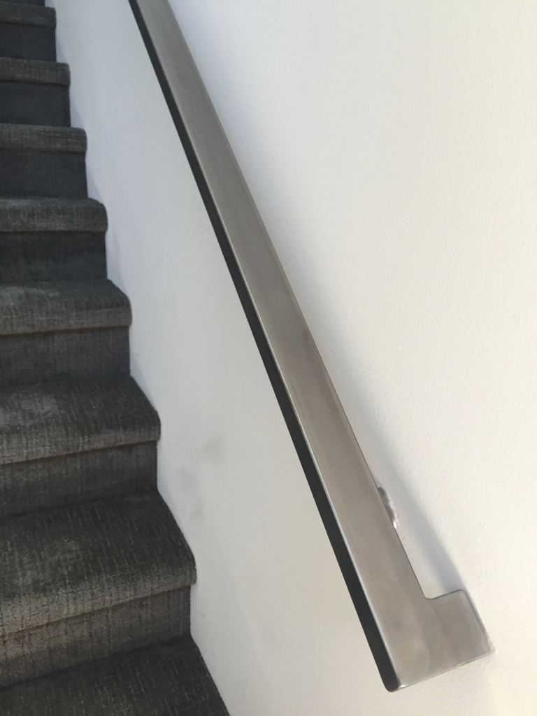 Modern Metal Grab Rails - Metal Fabrication for Seattle Area Builders